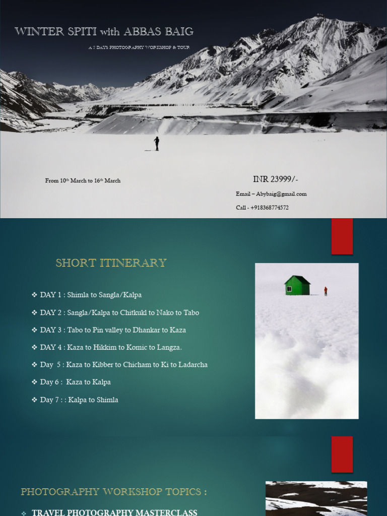 Winter Spiti With Abbas Baig | PDF