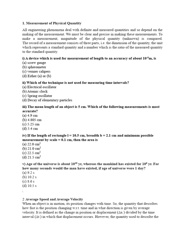 Case Study Based Question | PDF | Mechanics | Quantity