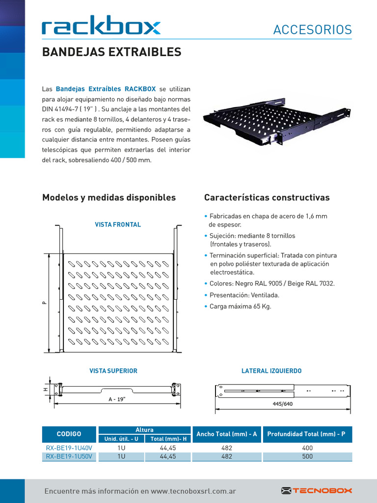 8 - ACC RACKS - Bandejas Extraíbles - 2019 | PDF