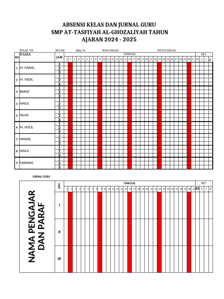 Absen Guru Dan Murid SMP | PDF