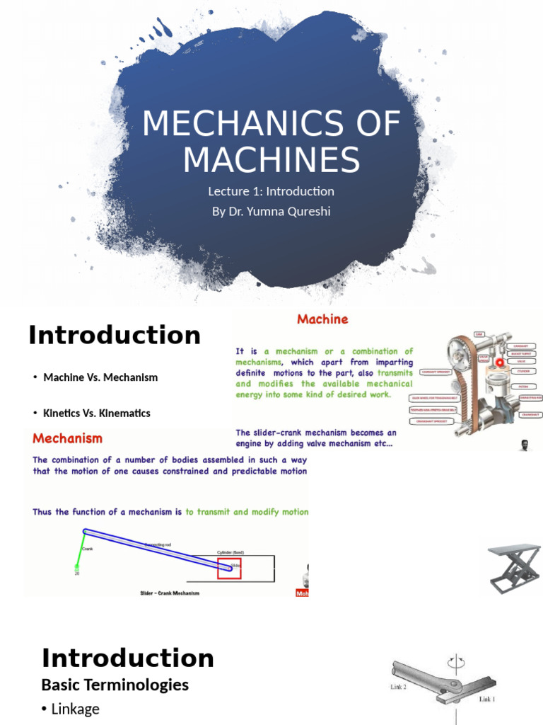 Mechanics of Machines-Lecture1 | PDF