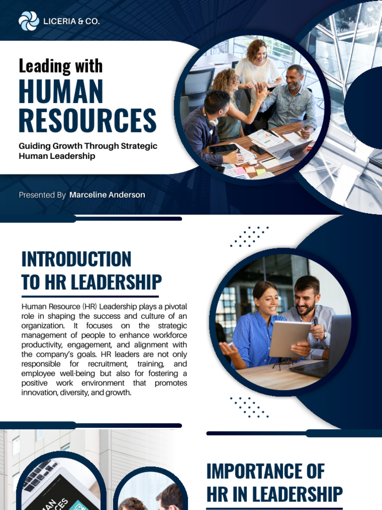 Navy Modern Leading With Human Resources Presentation | PDF | Employee Retention | Human ...