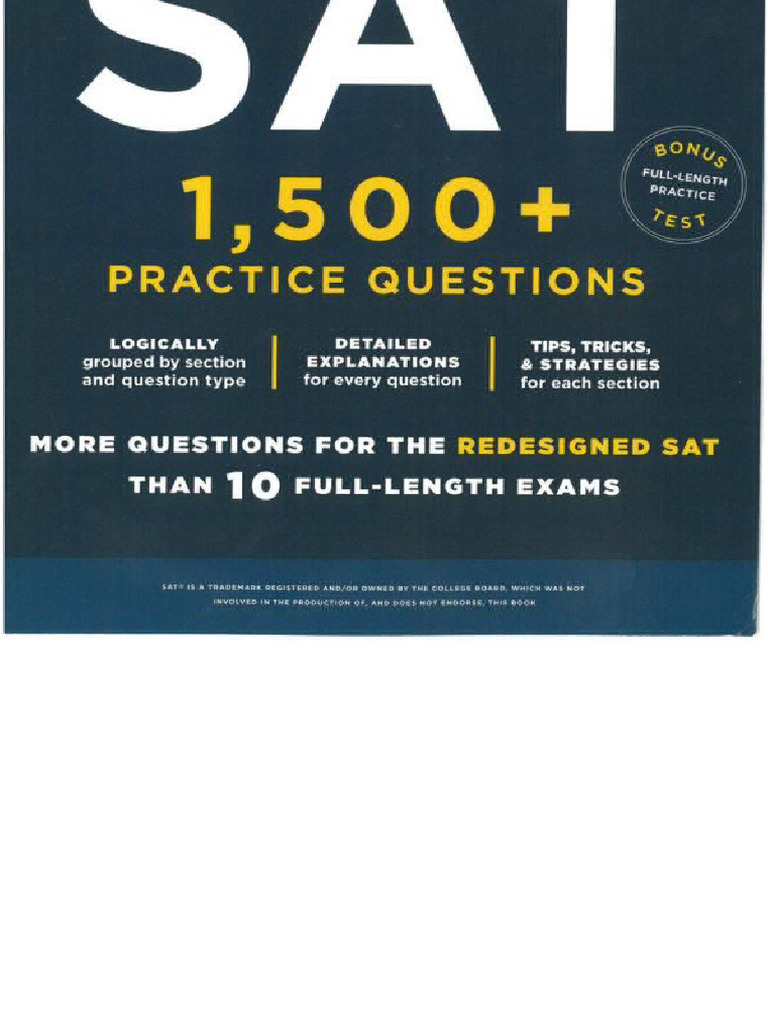 The New Sat 1500 Practice Questions | PDF