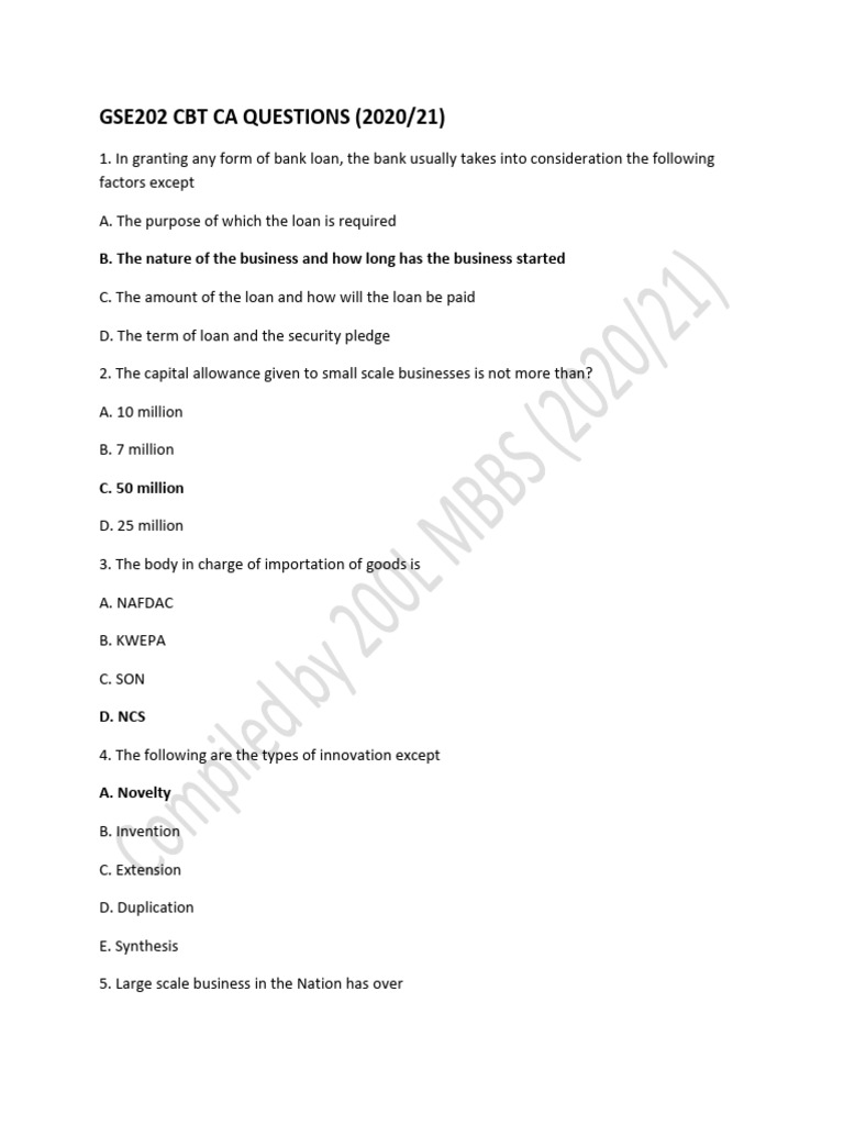 Gse202 Cbt CA Questions | PDF | International Financial Reporting Standards | Fair Value