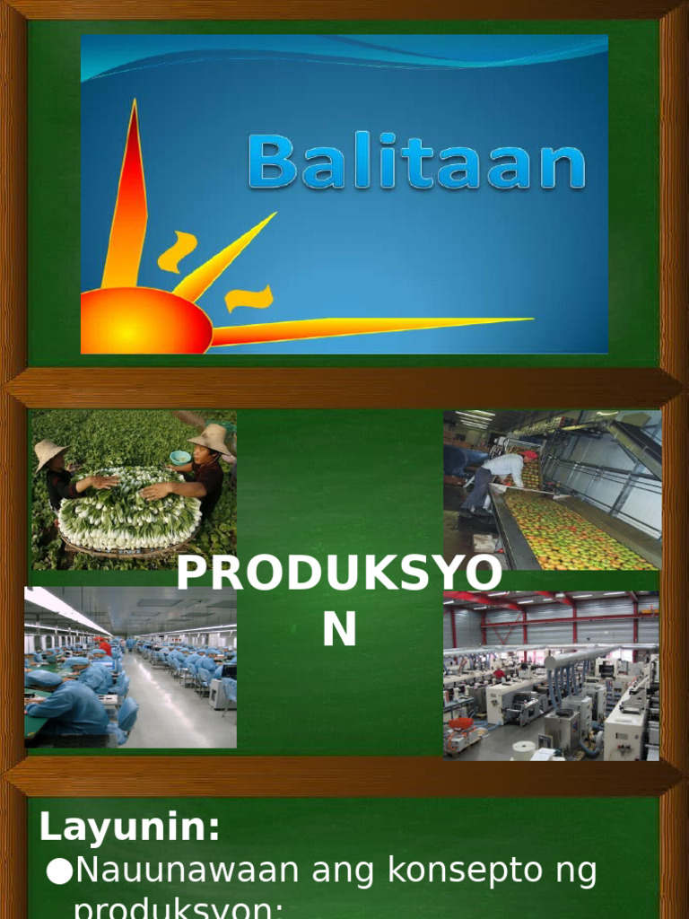Aralin 6 - Produksyon | PDF