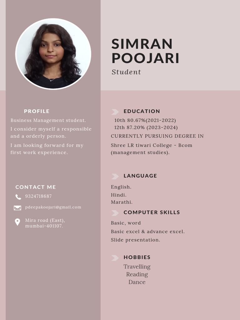 Naukri Simran[Fresher] | PDF