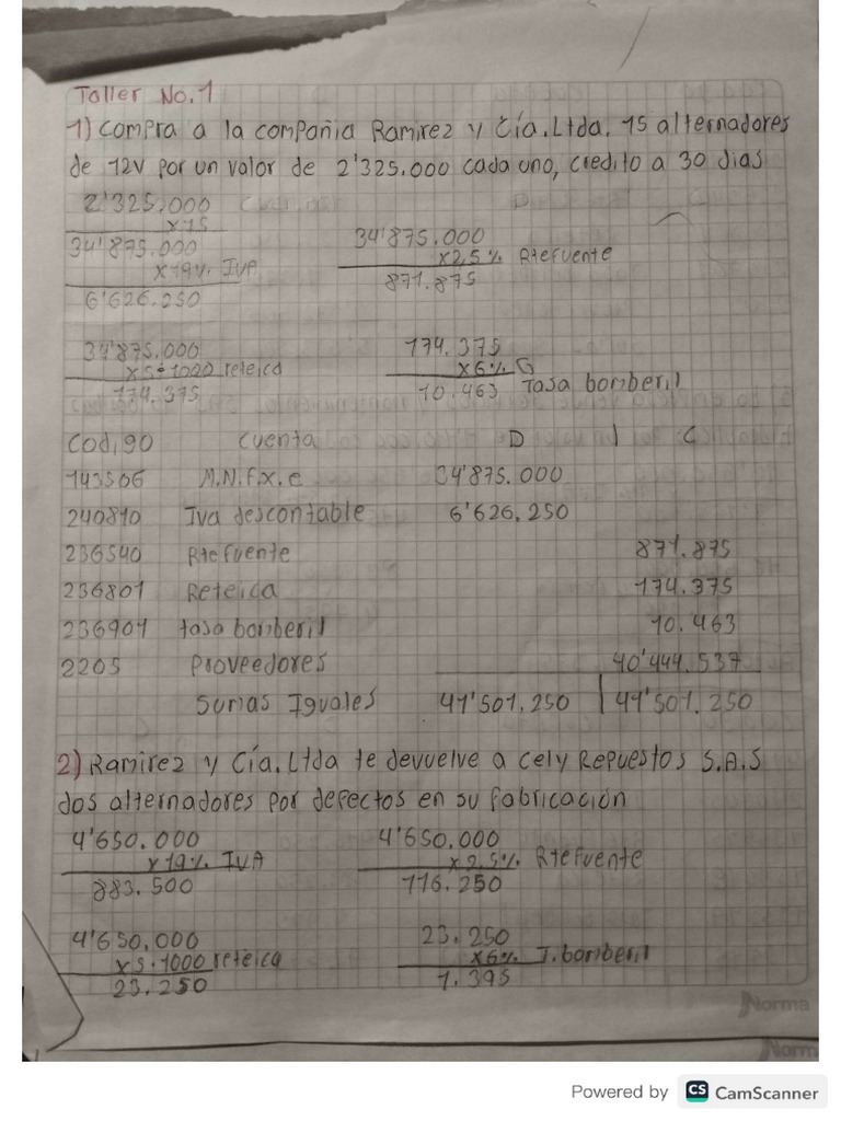 Taller 1 - Impuestos | PDF