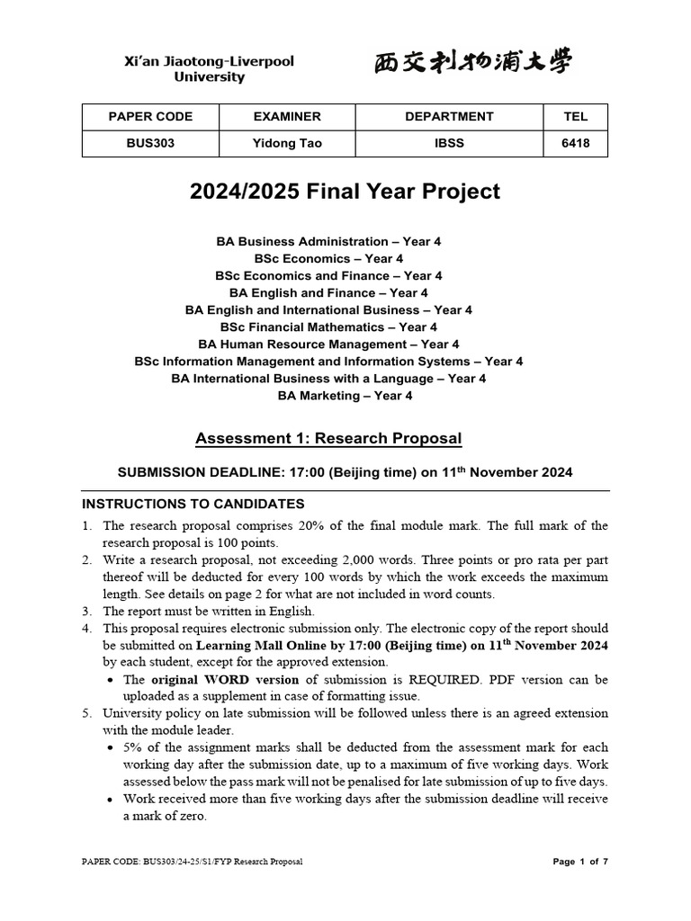 BUS303 FYP - Proposal AY2425 | PDF | Artificial Intelligence ...