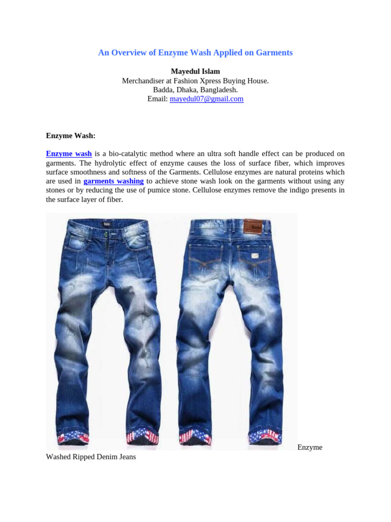 An Overview of Enzyme Wash Applied On Garments | PDF