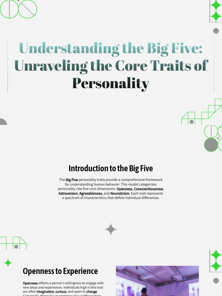 Big 5 Personality Types | PDF