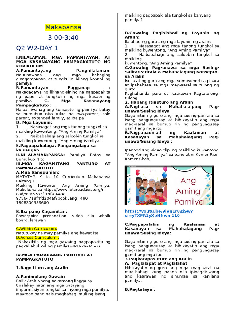 Makabansa Q2W2 Day 1 5 | PDF