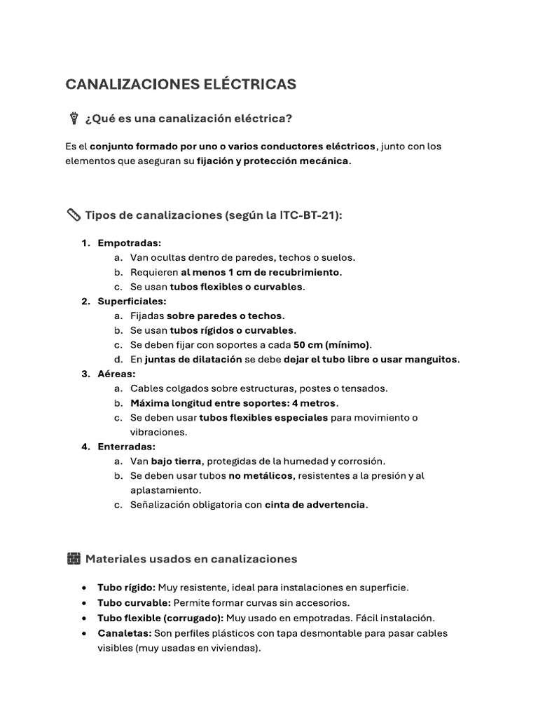 Canalizaciones Resumen | PDF