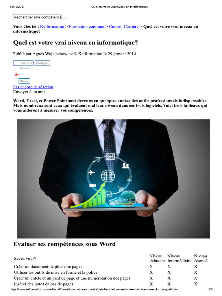Quel Est Votre Vrai Niveau en Informatique | PDF
