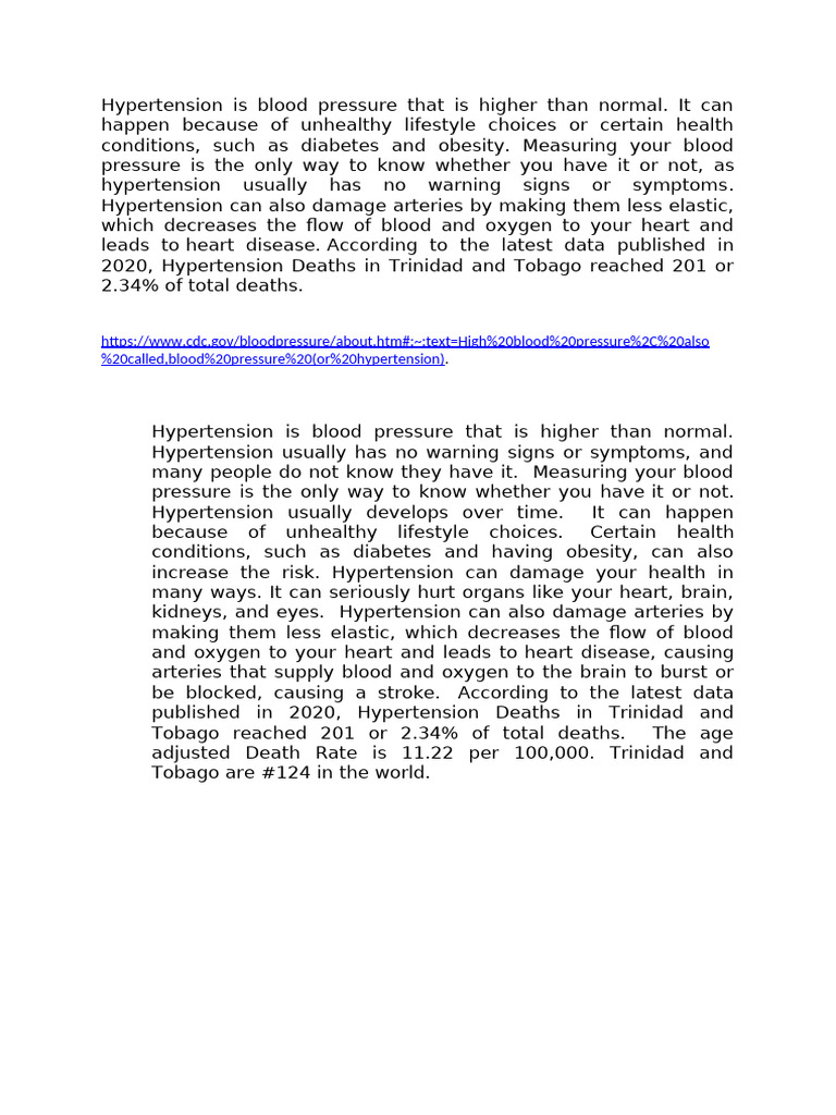 HSB - SBA (Notes-Drafts-Resources) 2 | PDF | Hypertension | Artery