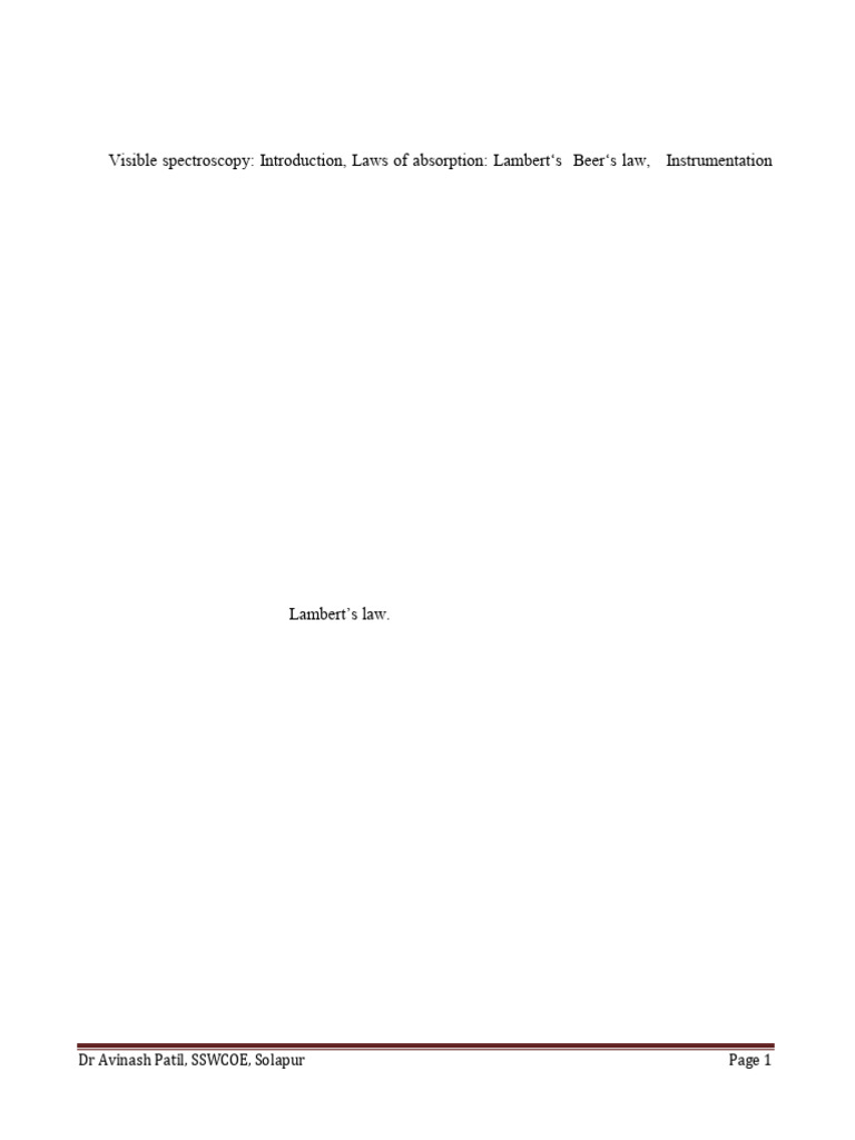 Instrumental Methods of Analysis | PDF | Ultraviolet–Visible ...