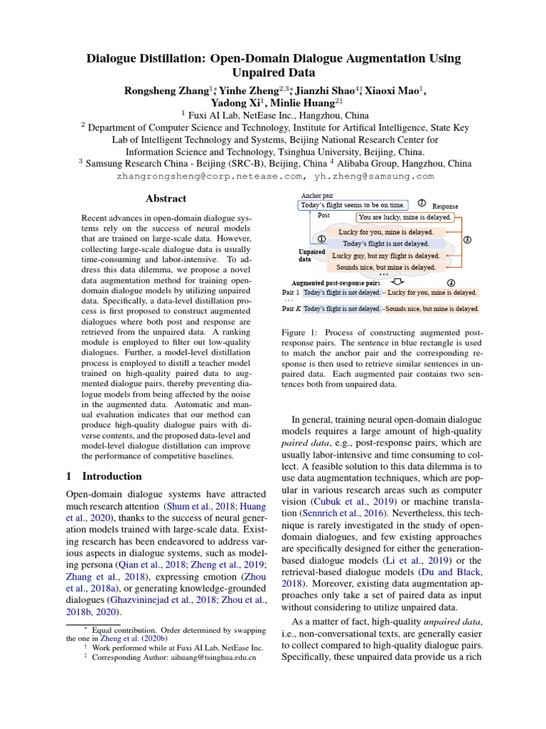 Dialogue Distillation - Open-Domain Dialogue Augmentation Using ...