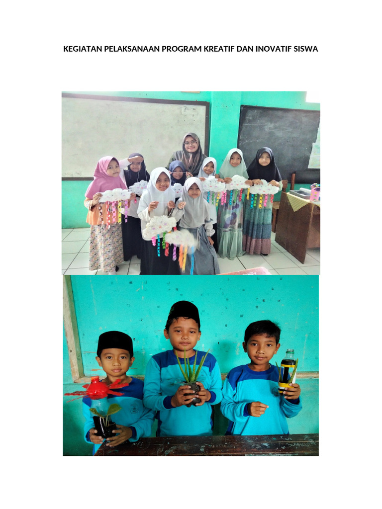 Kegiatan Pelaksanaan Program Kreatif Dan Inovatif Siswa | PDF