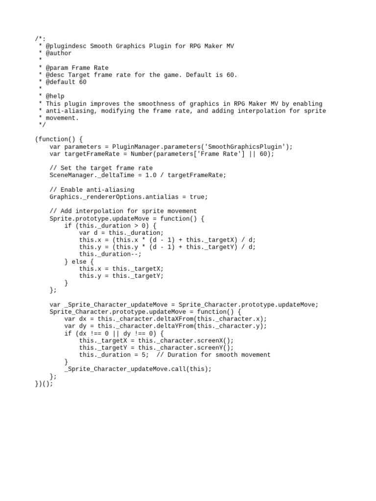 Graphic Smoth I Think For RPGMV | PDF