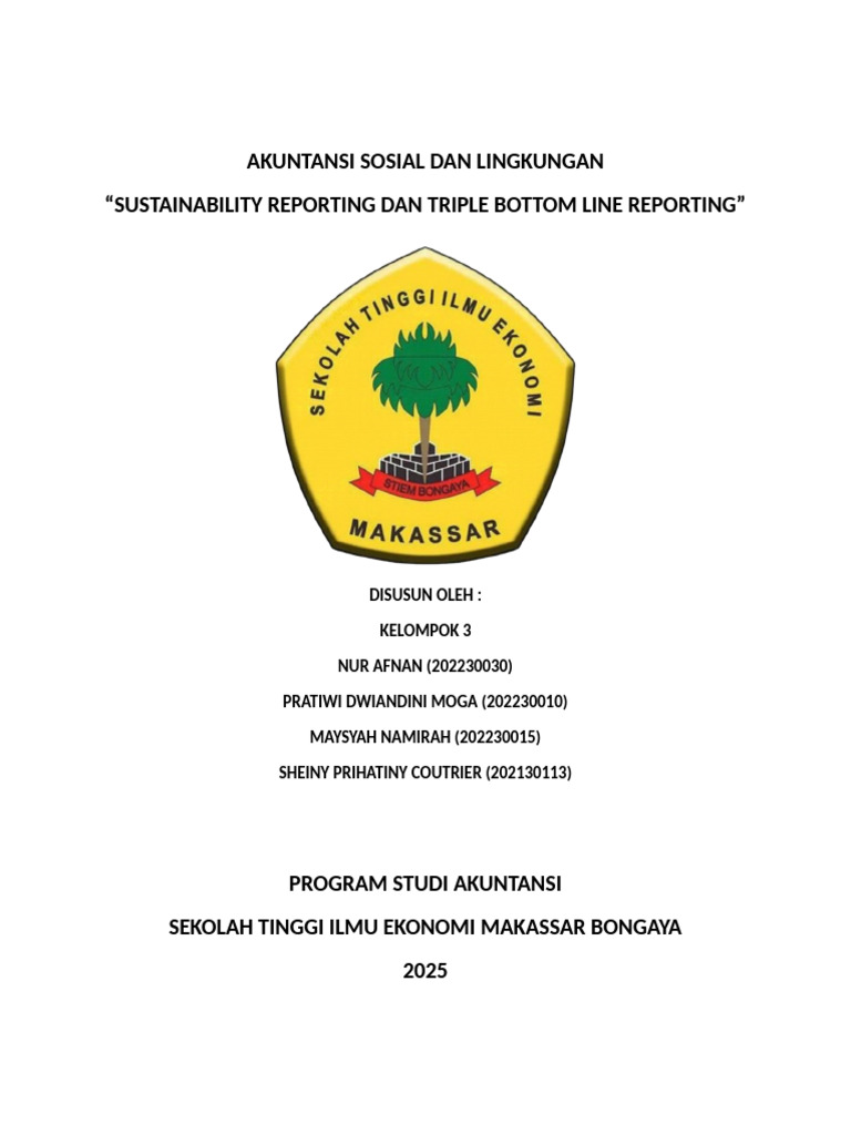 Sustainability Reporting Dan Triple Bottom Line Reporting | PDF