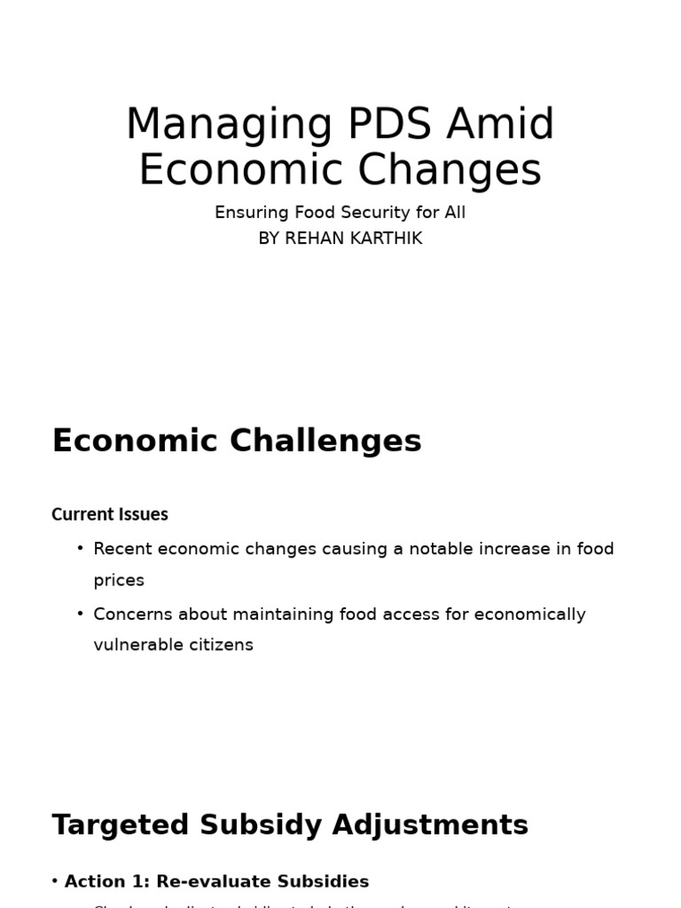 Enhancing PDS for Food Security Solutions | PDF