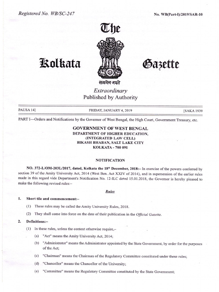 Amity Rules Pdf