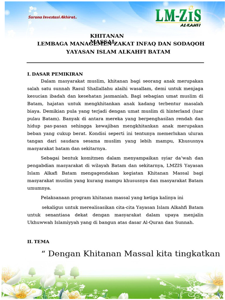 Dokumen - Tips Contoh Proposal Sunatan Masal | PDF