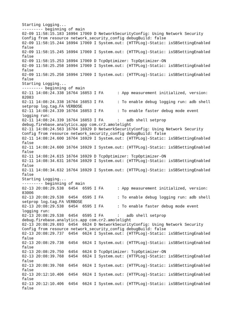 Firebase Analytics Logging Details | PDF | Computer Engineering | Software