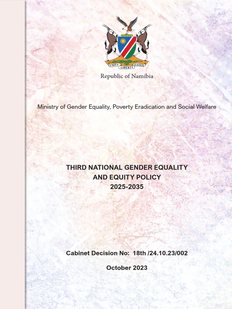 Namibia Gender Equality Policy 2025-2035 | PDF | Gender Equality ...