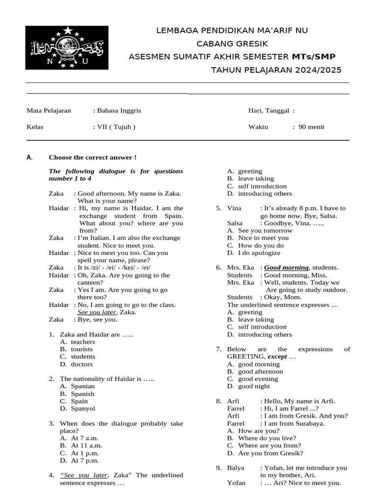 Master Soal Bing 7 Ma'Arif | PDF | Indonesian Cuisine | Cooking