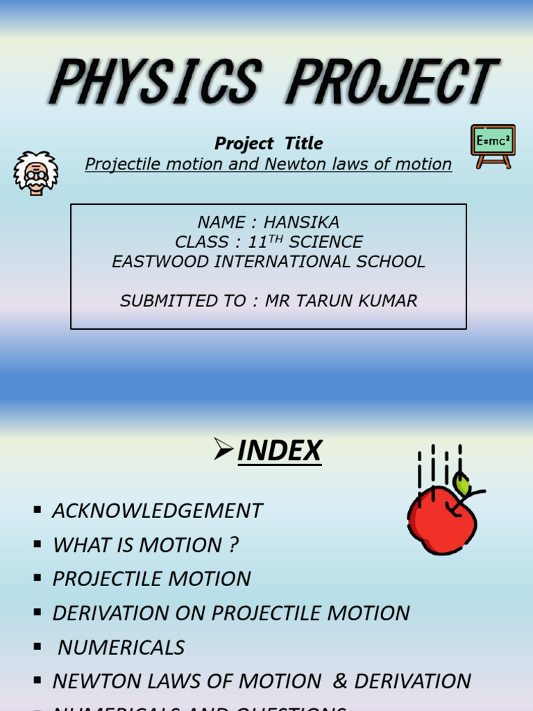 Physics Project Final 23 | PDF | Newton's Laws Of Motion | Force