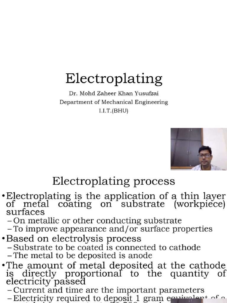 Electroplating For Workshop Practice | PDF