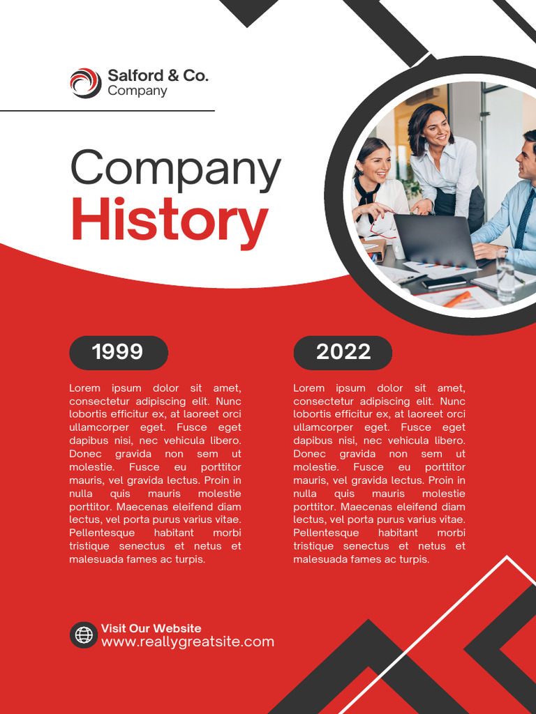 Black and Red Modern Company Handbook Booklet | PDF