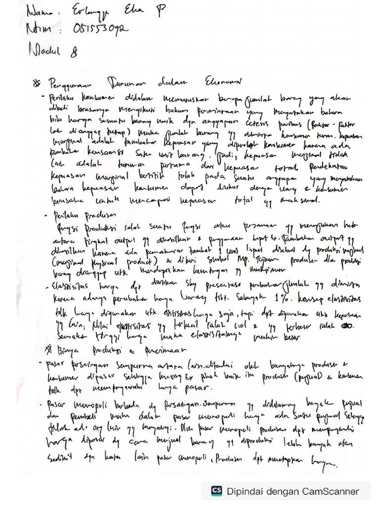 Rangkuman Modul 8 Erlangga EP | PDF