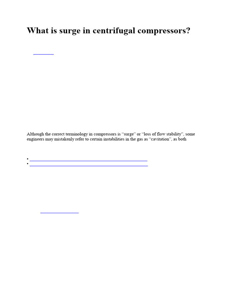 What Is Surge in Centrifugal Compressors | PDF | Fluid Dynamics | Classical Mechanics