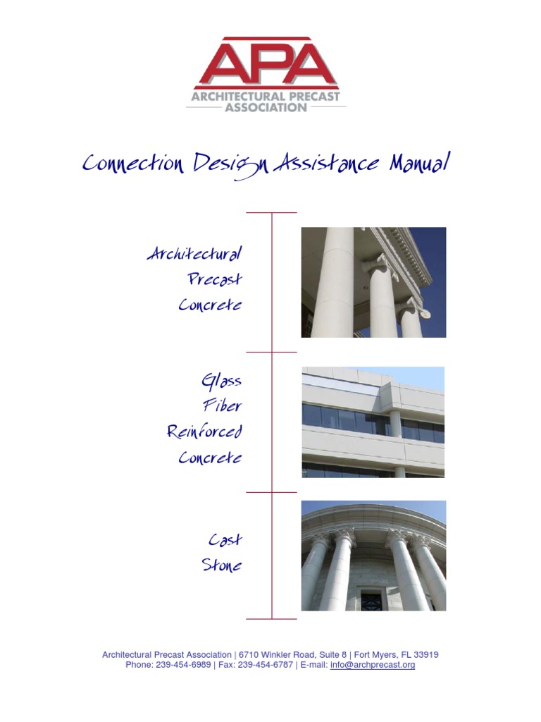 Precast Concrete Connection Design Manual | PDF | Precast Concrete ...