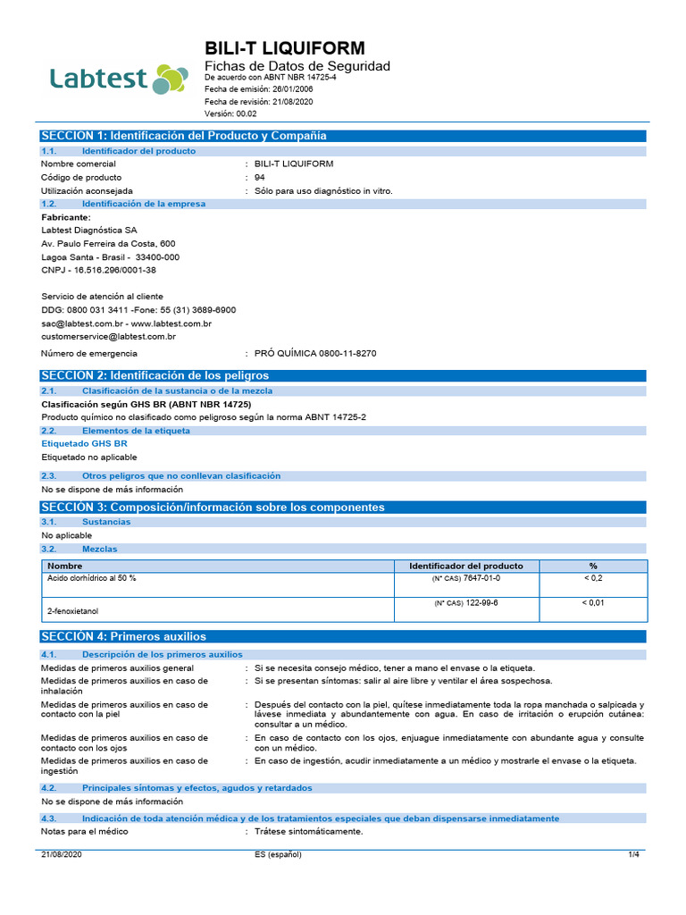 Bili T Liquiform Ref. 94 1 | PDF