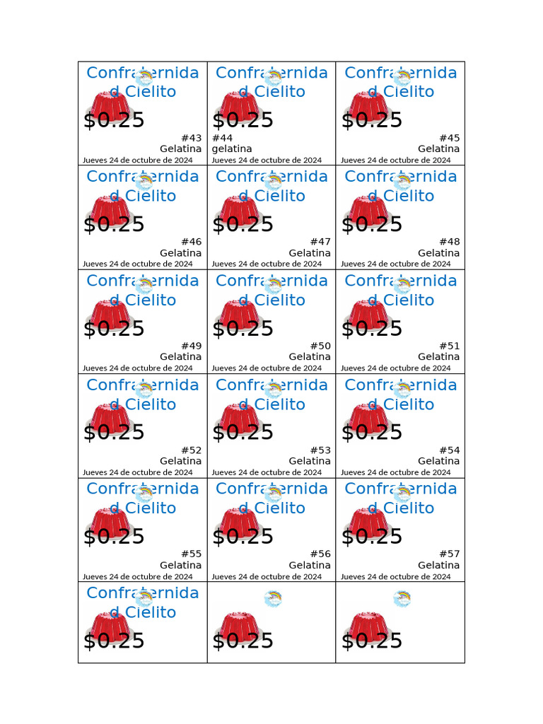 Tickets Comida | PDF