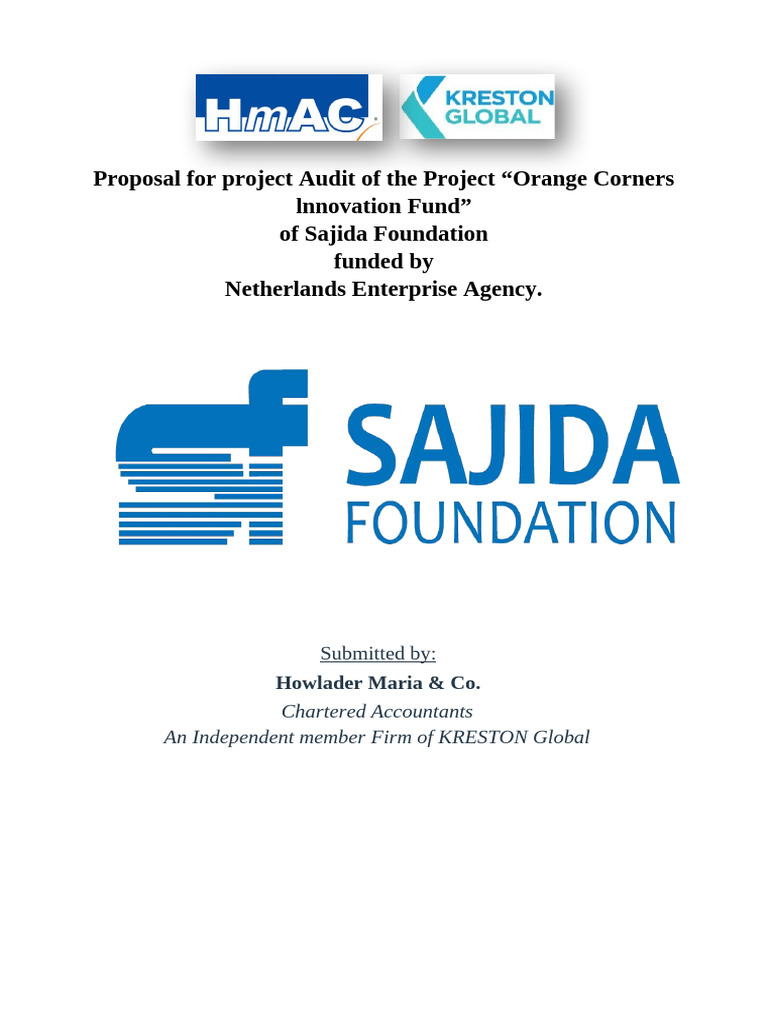 Project Audit of Sajida Foundation | PDF | Audit | Internal Control
