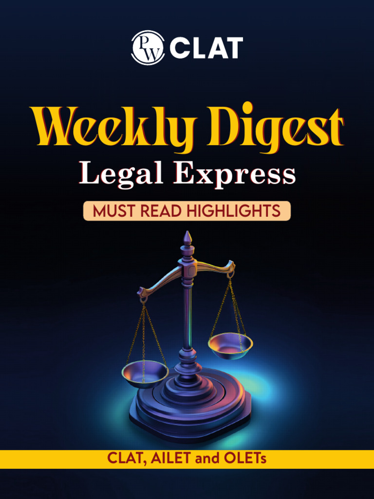 6 April To 12th April Legal Reasoning Weekly Magazine - PDF Only - CLAT ...