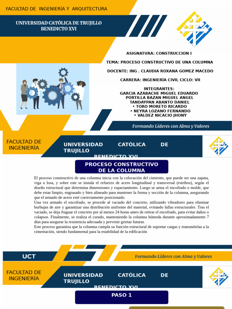 Proceso Constructivo de Columnas | PDF | Hormigón | Columna