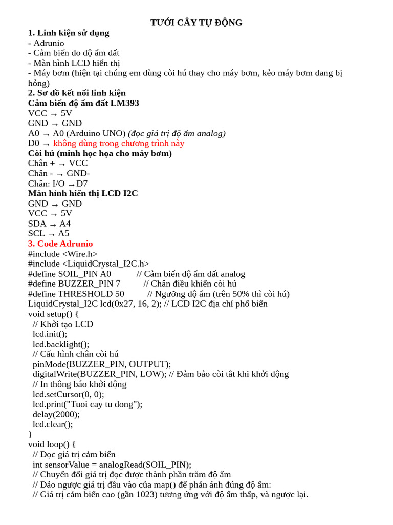 Tuoi Cay Tu Dong | PDF