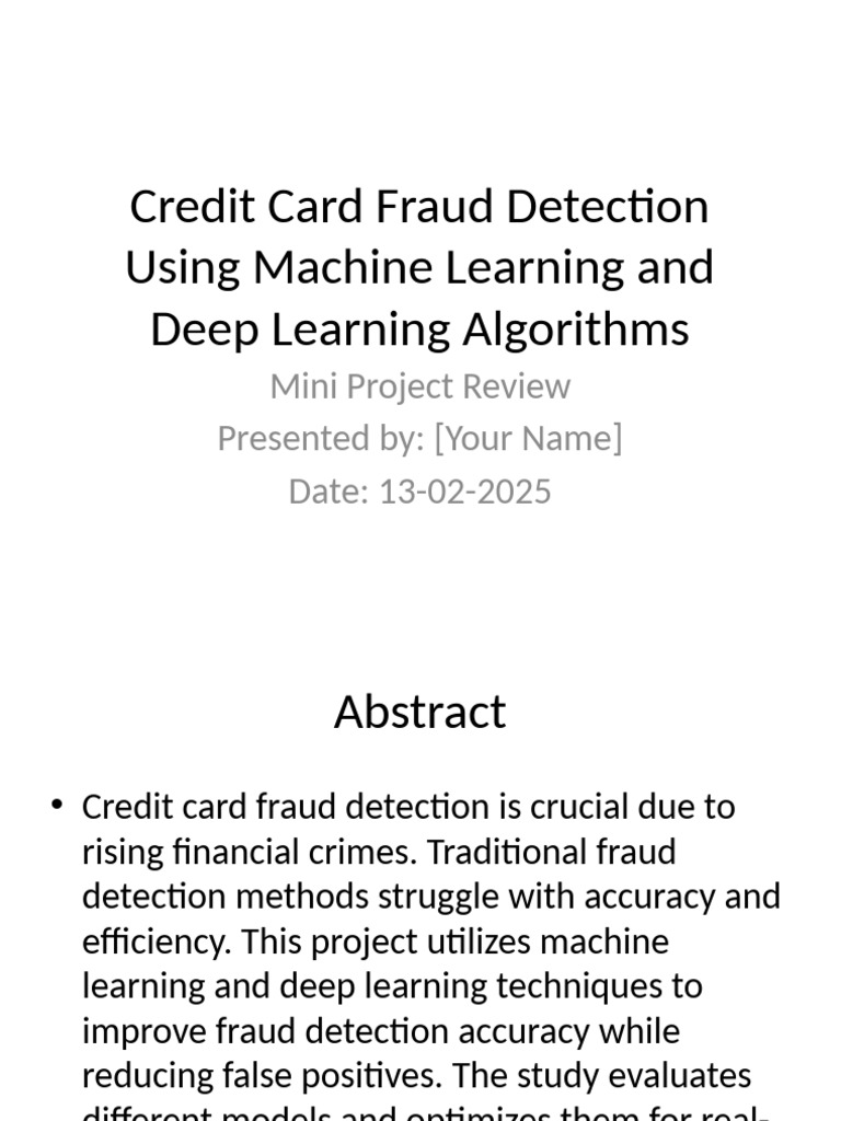 Machine Learning for Fraud Detection | PDF