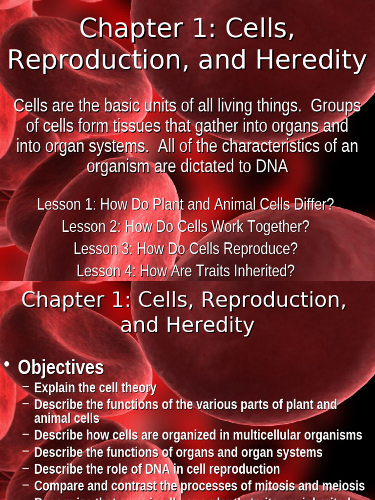 Chapter 1-Cells Reproduction Heredity | PDF | Cell (Biology) | Human Body