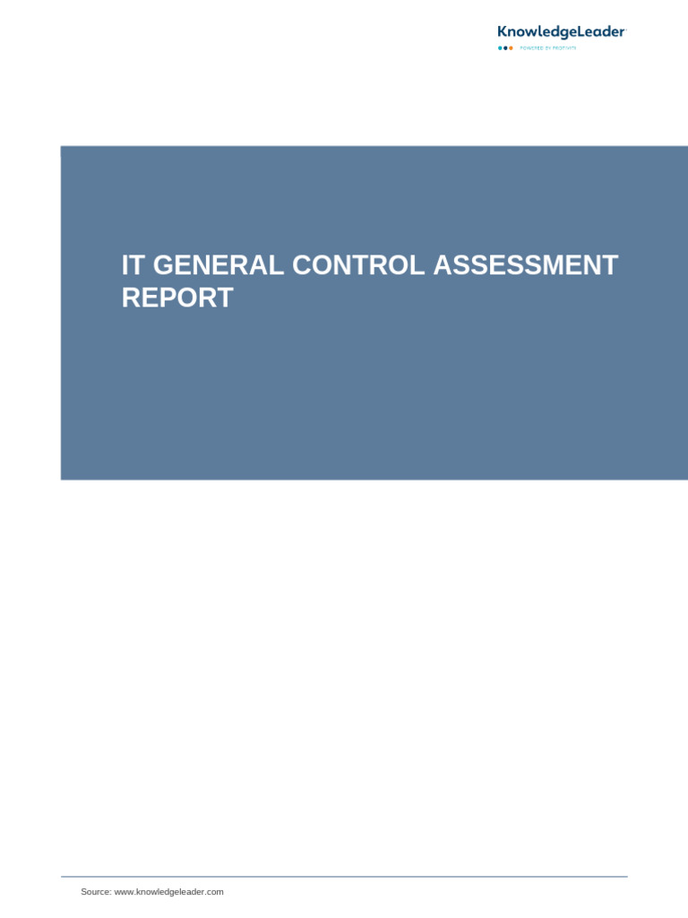 IT General Controls Assessment Report | PDF | Backup | Internal Audit