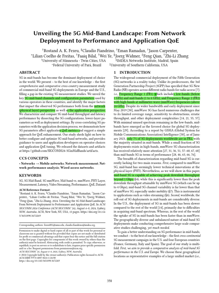 Unveiling The 5G Mid-Band Landscape | PDF | Duplex (Telecommunications ...