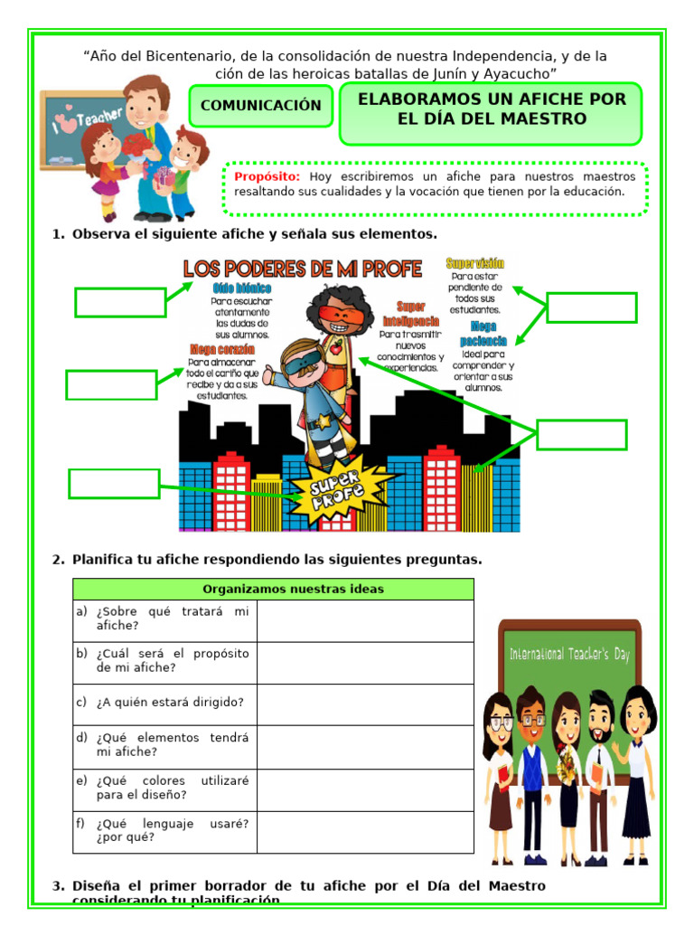 Afiche conmemorativo Día del Maestro | PDF
