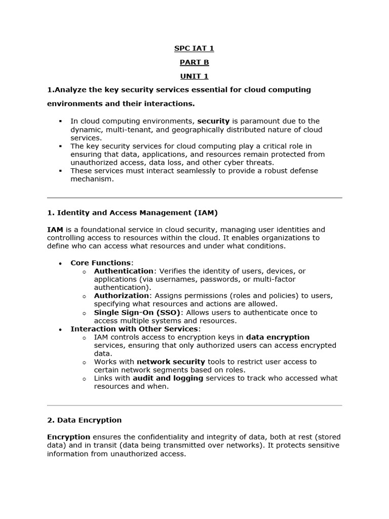 SPC IAT 1 (Part B) | PDF | Encryption | Security
