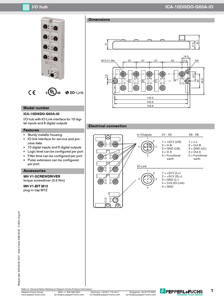 ICA 10DI6DO G60A IO - Datasheet | PDF | Electricity | Electronics