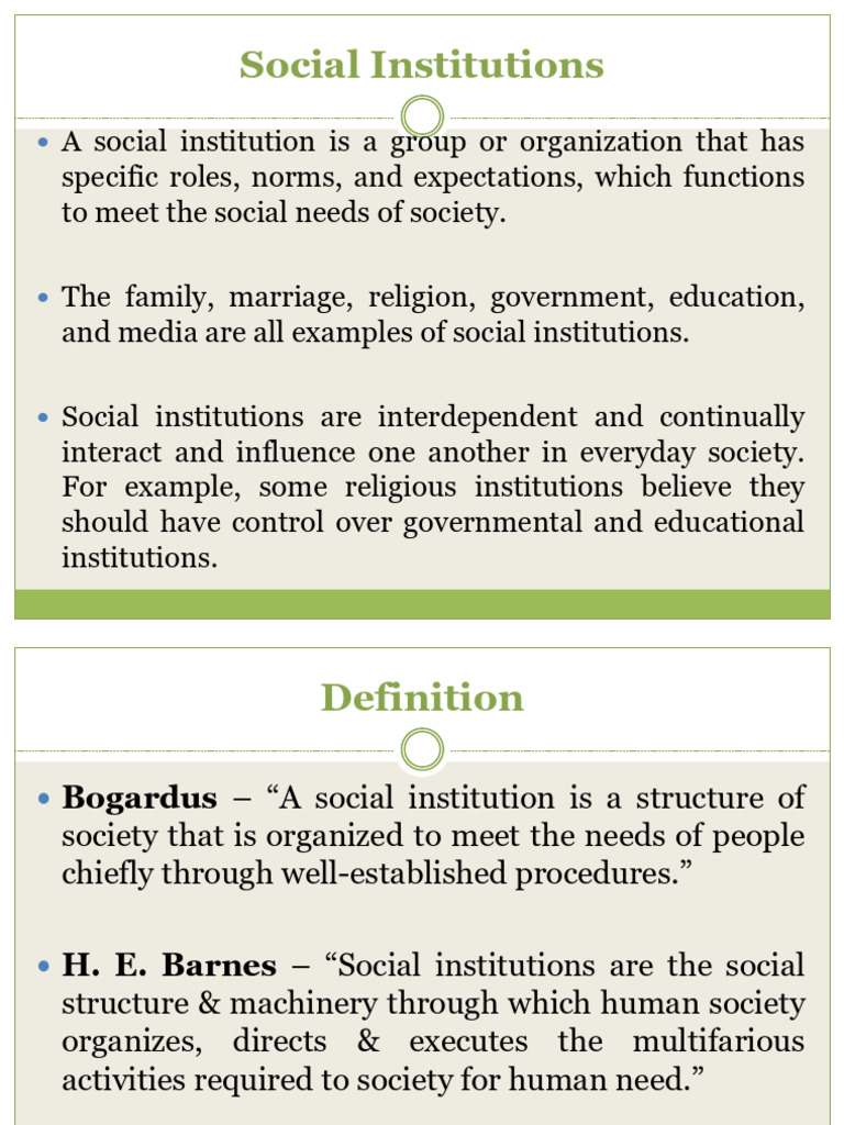 Social Nutrition, Social Institutions . | PDF | Marriage | Family