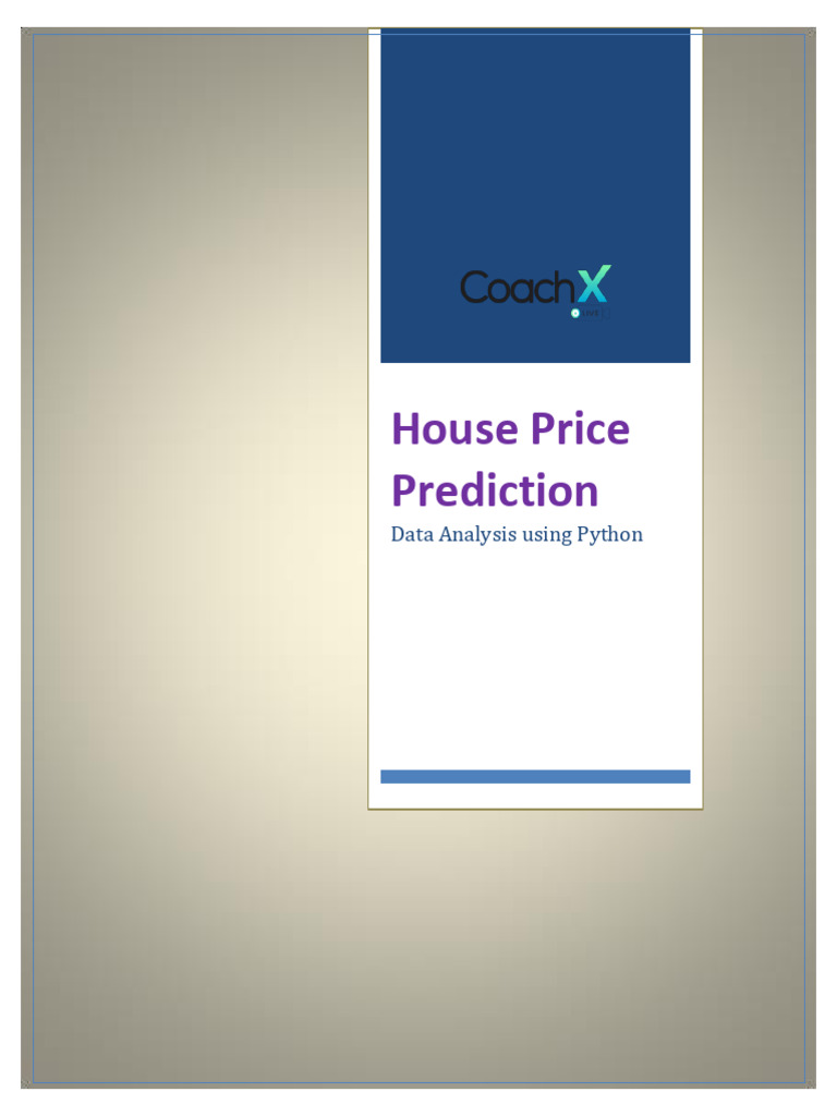 (House Price Prediction) Capstone Project For Python | PDF | Categorical Variable | Real Estate ...